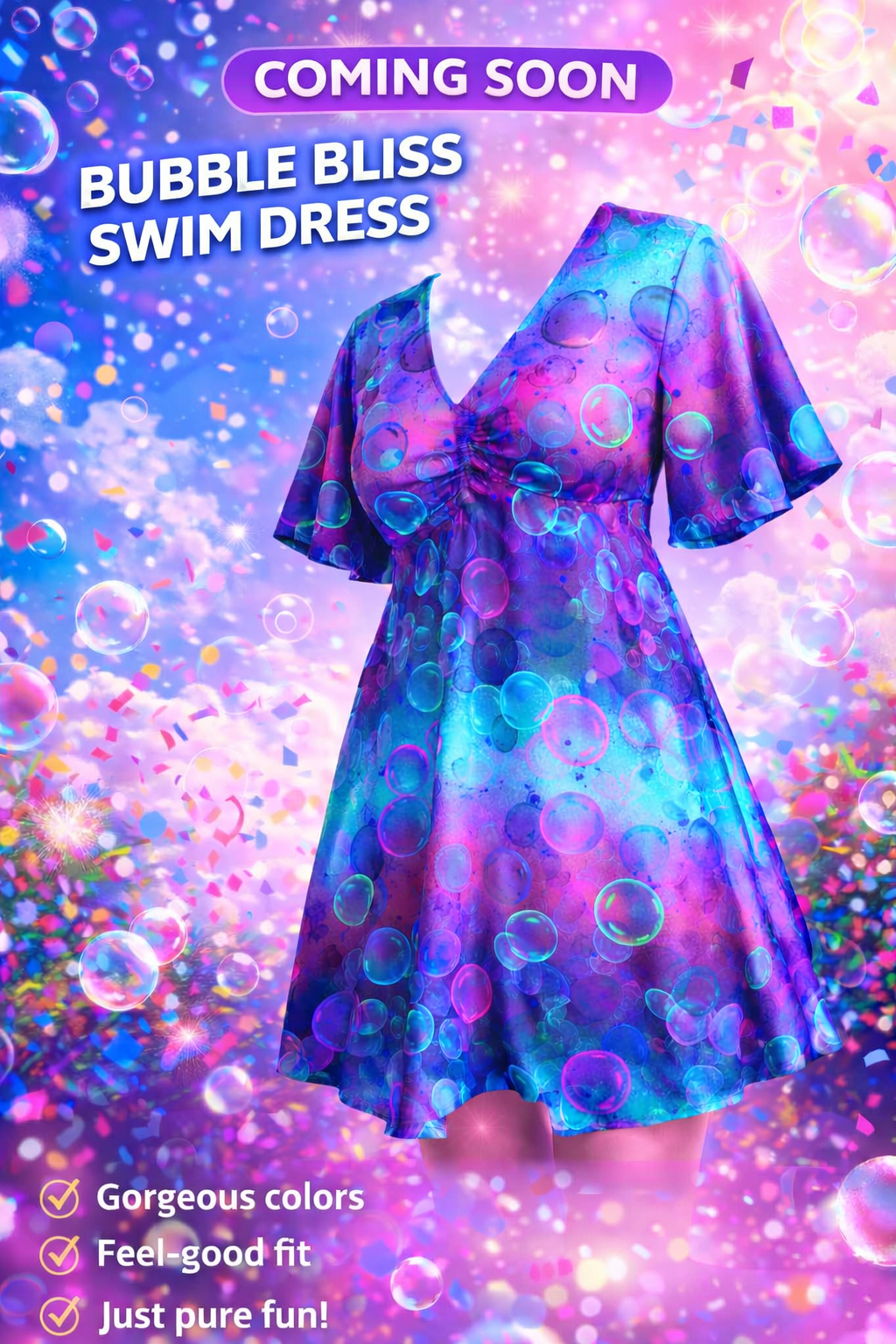 P Bubble bliss swim dresses angel wings due to ship end Feb – Carolina ...