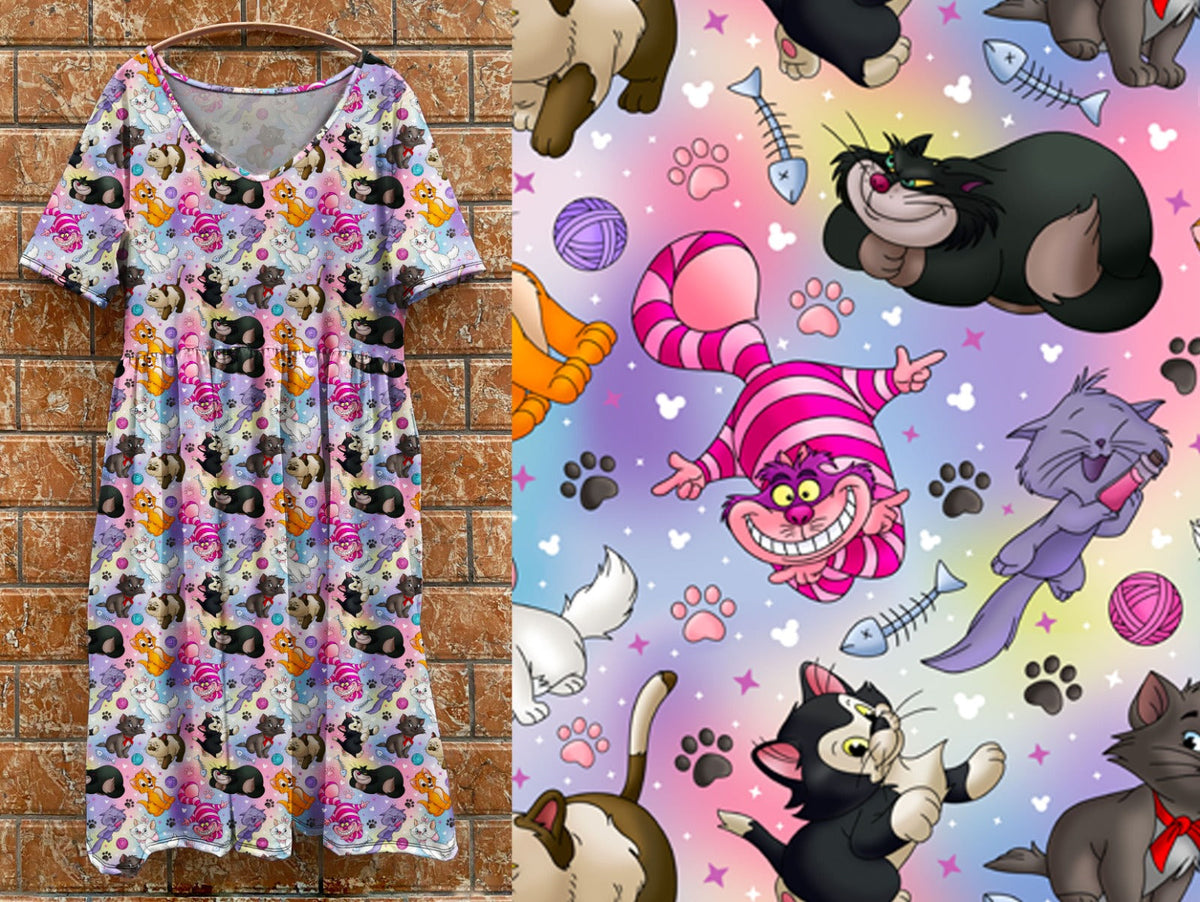 P Tea dress Cats – Carolina Dress Room